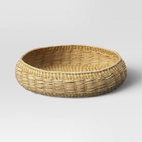 Threshold | Dining | Ribbed Woven Tray Including Plastic Tray Beige ...